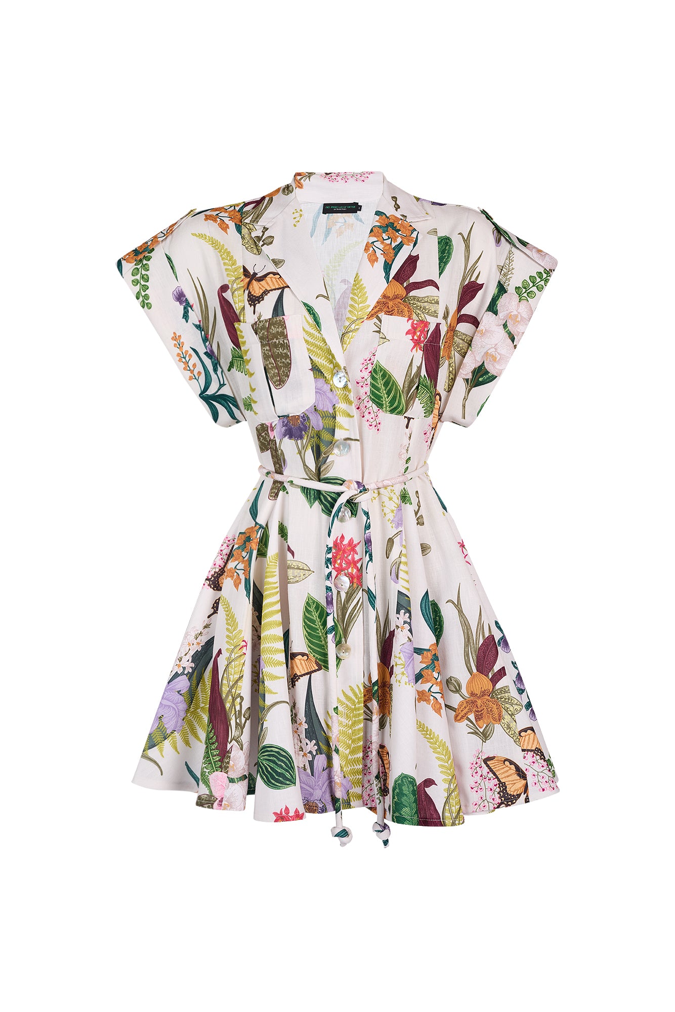 GUAYABA MINI DRESS IN JARDIN PRINT OFF WHITE – No Pise La Grama Web