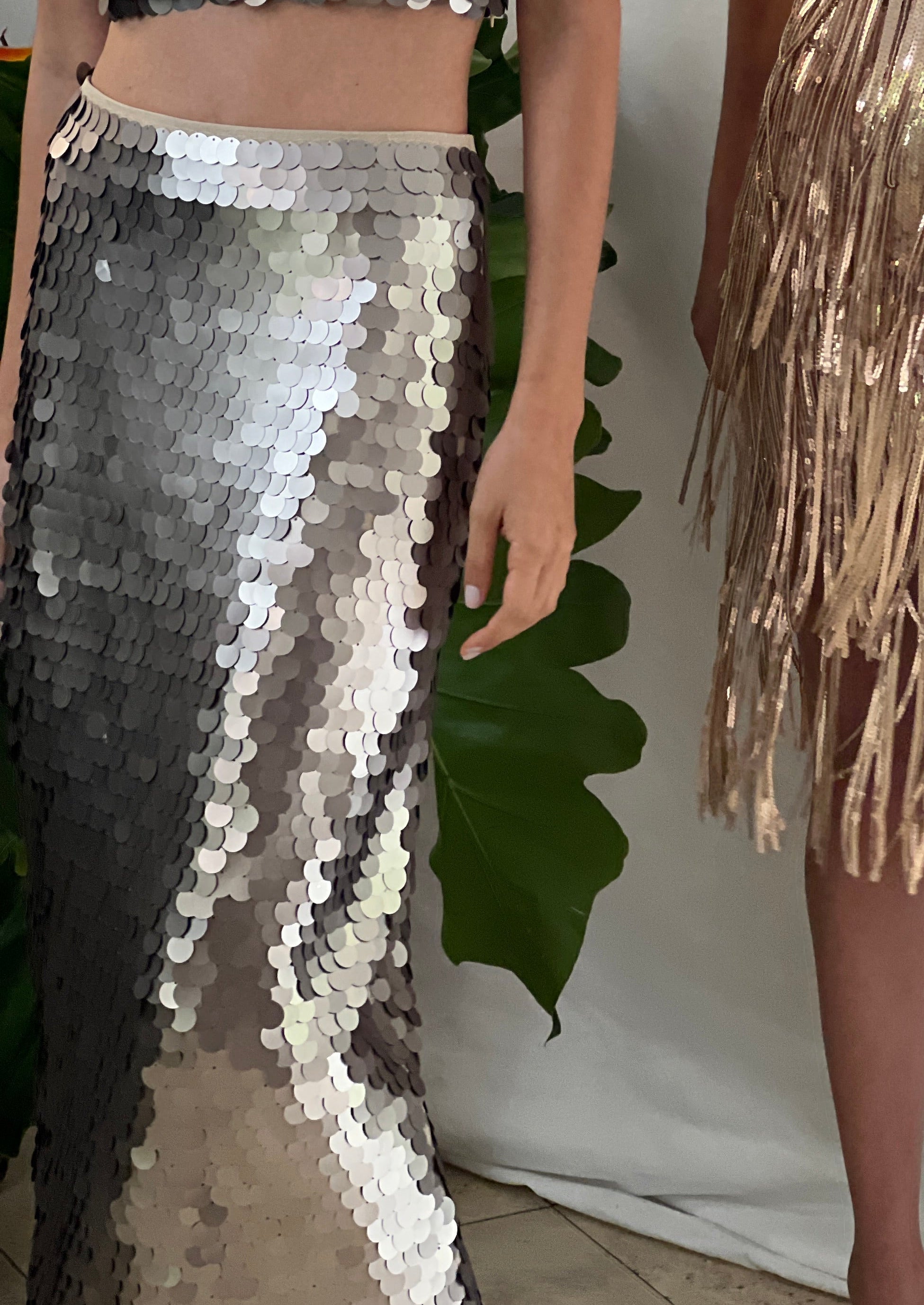 CIUDAD DE LUZ SKIRT IN SILVER PAILLETE – No Pise La Grama Web